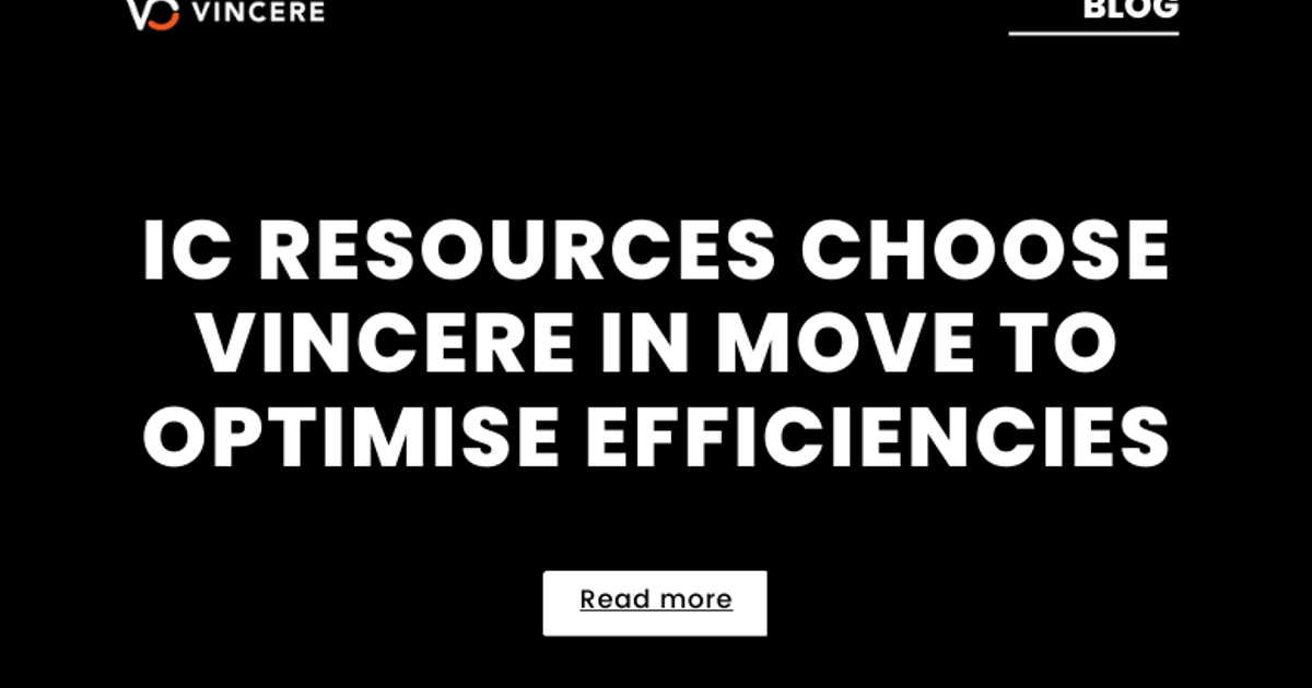 IC Resources Choose Vincere in Move to Optimise Efficiencies