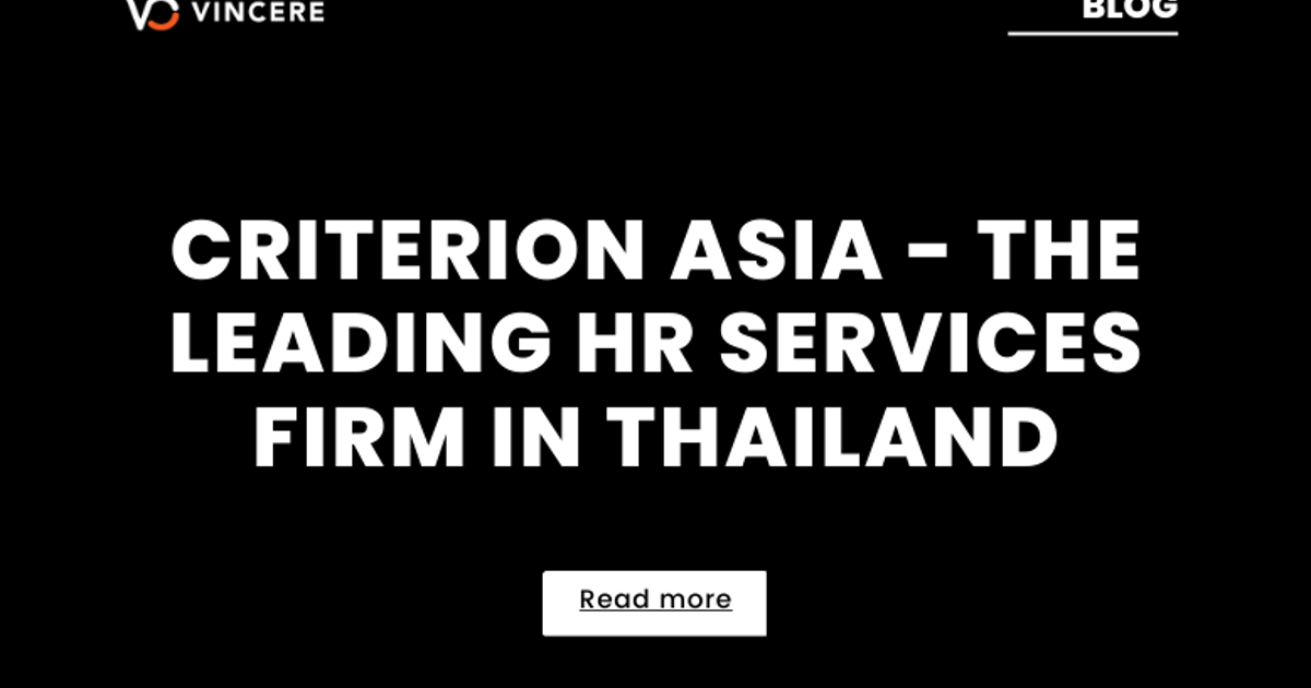 Criterion Asia - The leading HR services firm in Thailand